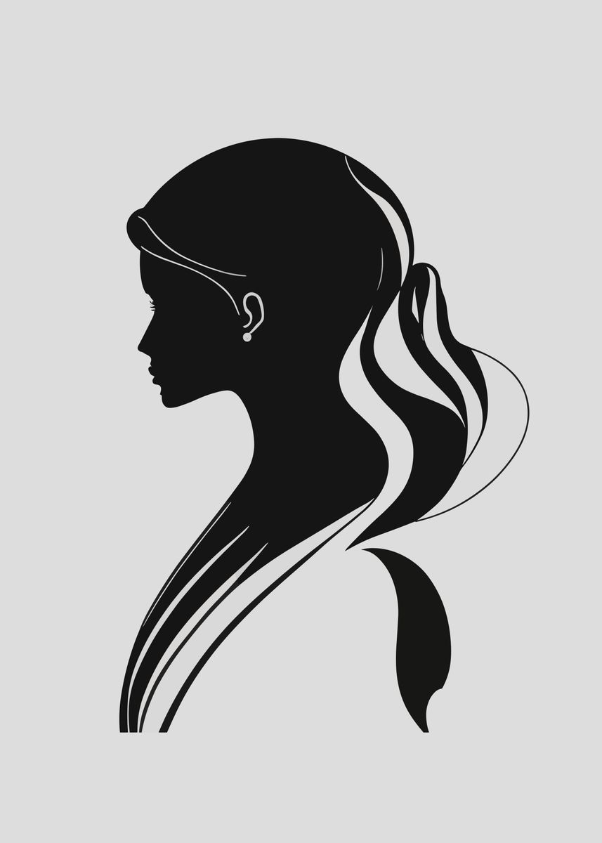 'Lady Abstract Illustration' Poster, picture, metal print, paint by ...