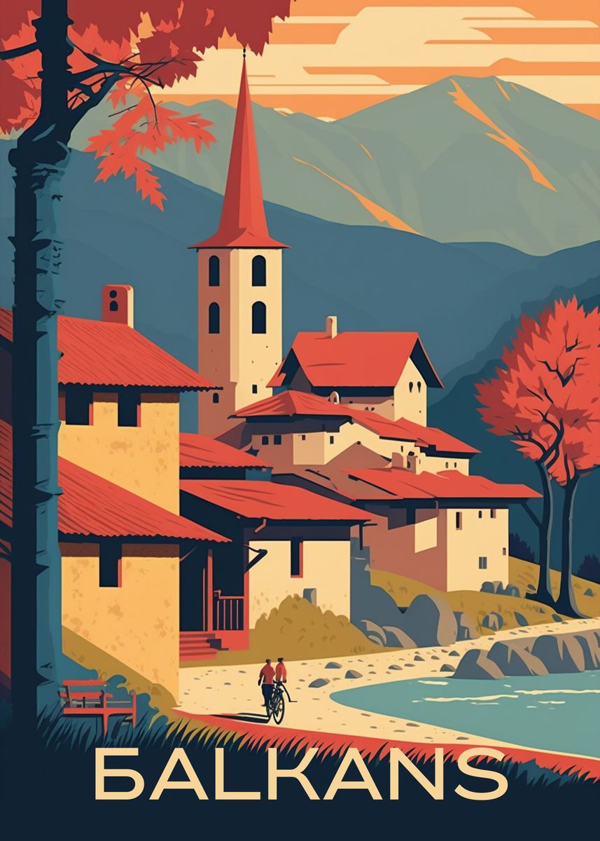 'Balkans' Poster, picture, metal print, paint by ioanna xorxoroni ...