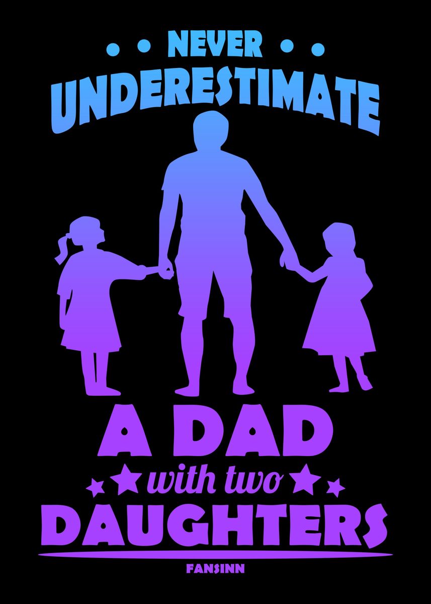 'Dad daughter child father ' Poster, picture, metal print, paint by ...