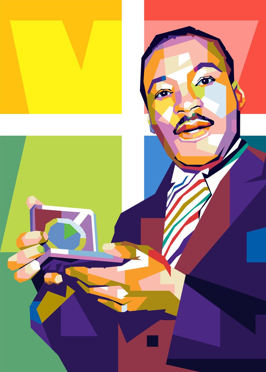 'Martin Luther King Jr' Poster, picture, metal print, paint by Ananda ...