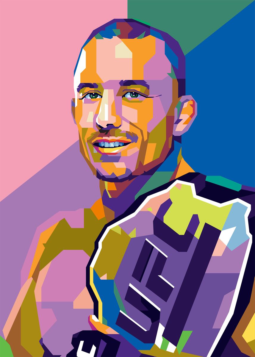 'Georges StPierre' Poster by Indra | Displate