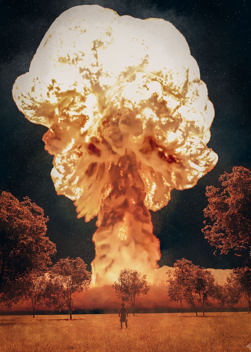 'NUKE ' Poster, picture, metal print, paint by Bright Raven | Displate