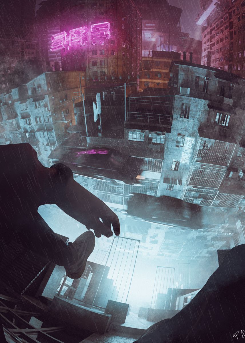 'RELAXING IN THE FUTURE' Poster by Bright Raven | Displate