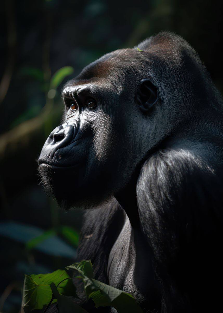 'Gentle gorilla' Poster by Zooscape Wildlife | Displate