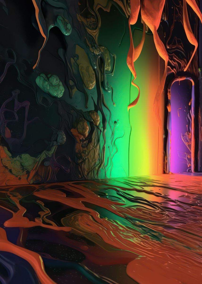 'Cool Neon Scene' Poster by CyberMutants | Displate