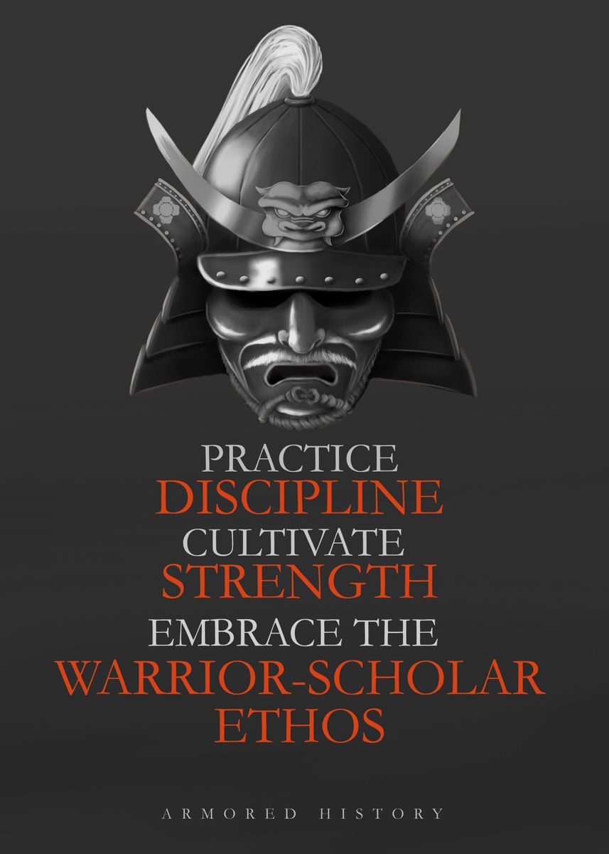 'Warrior Scholar Ethos' Poster, picture, metal print, paint by Armored ...
