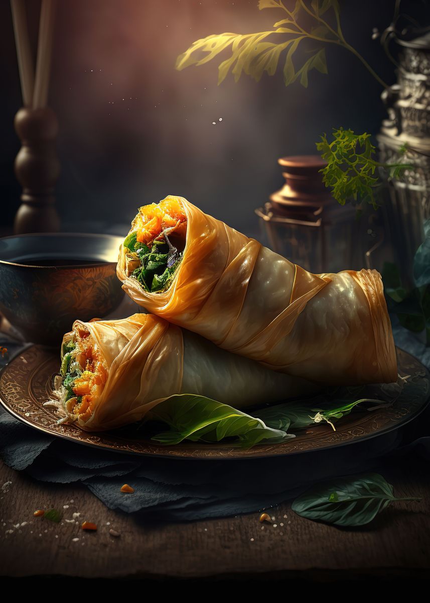 'Spring rolls ' Poster by MAD SPACE | Displate