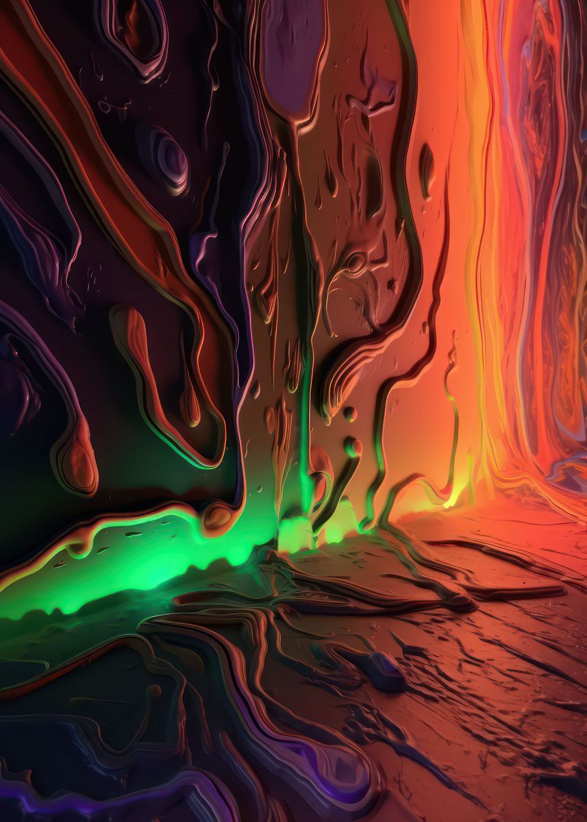 'Cool Neon Scene' Poster by CyberMutants | Displate