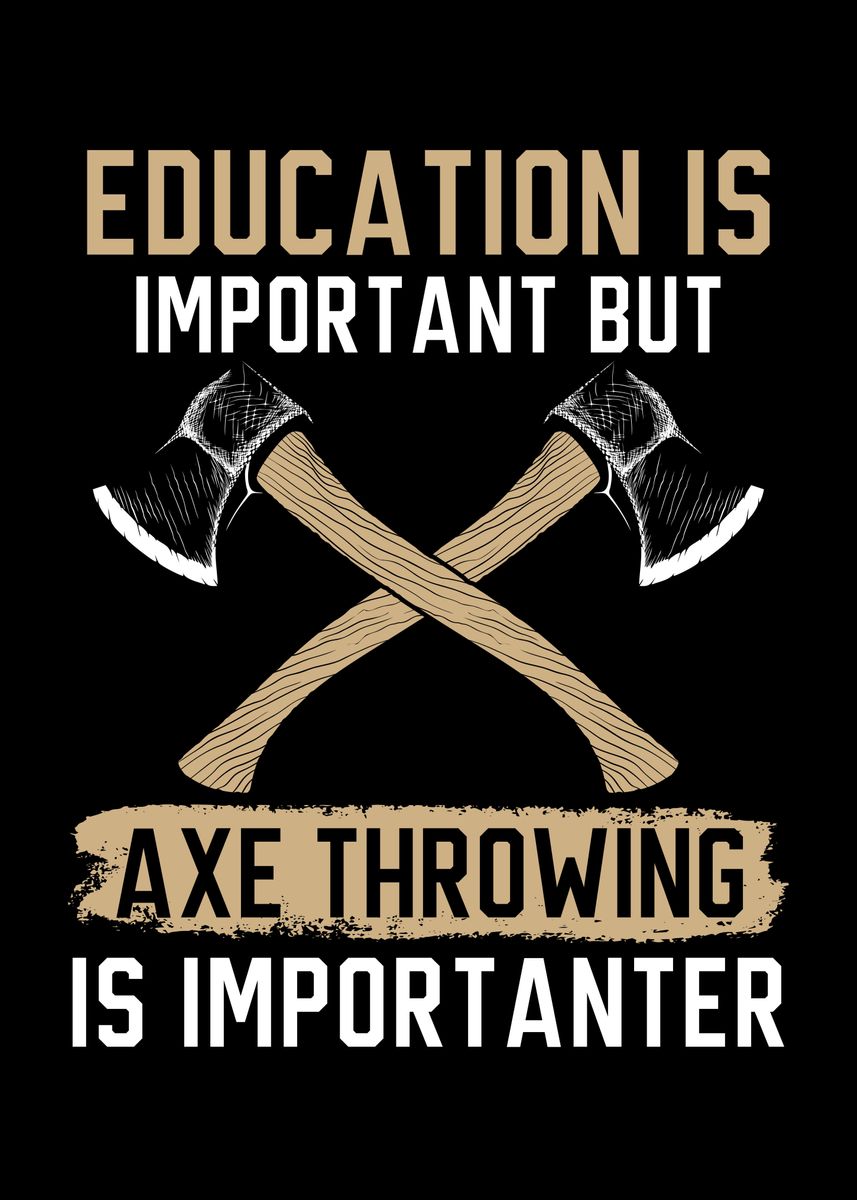 'Axe Throwing Hatchet' Poster, picture, metal print, paint by NAO ...