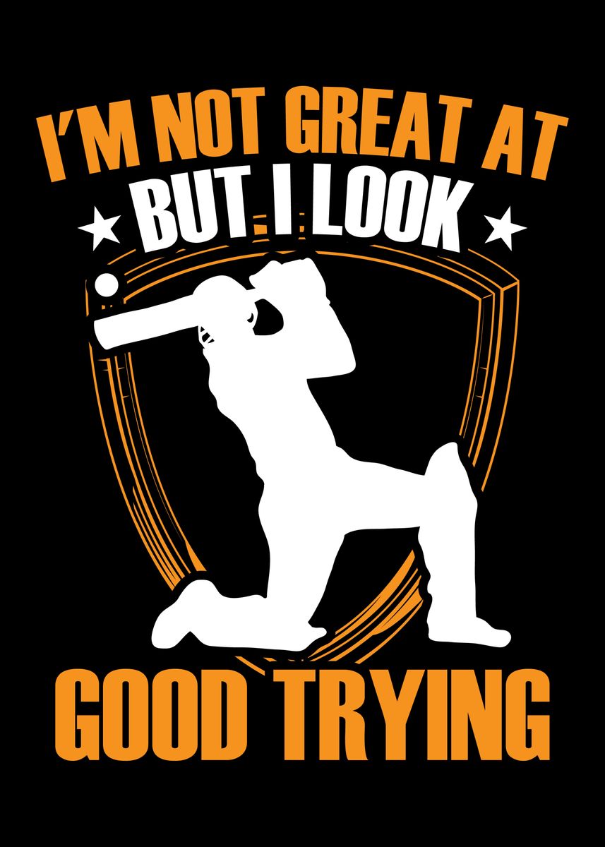 'I am not great but I look' Poster, picture, metal print, paint by BeMi ...