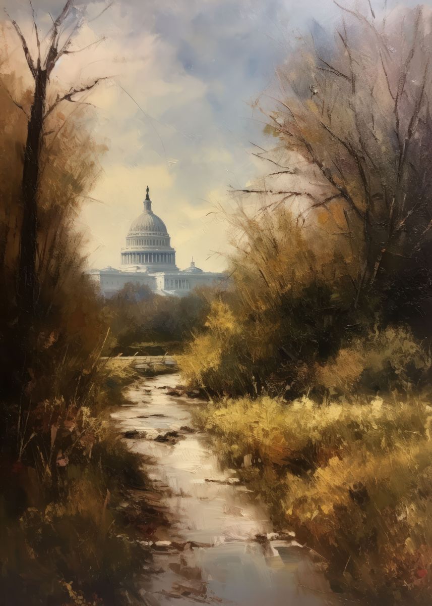'Washington DC Beauty USA' Poster, picture, metal print, paint by Usama ...