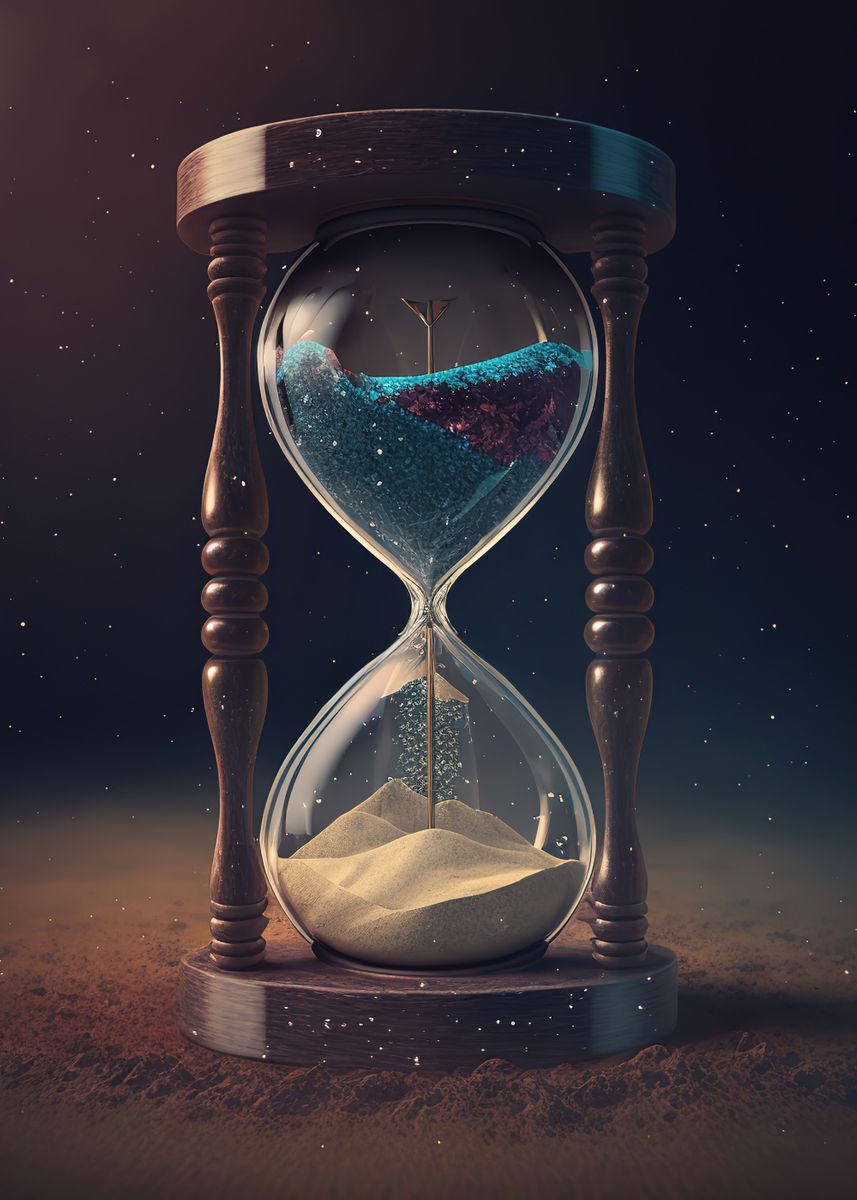 'the flow of time' Poster, picture, metal print, paint by Elysia | Displate