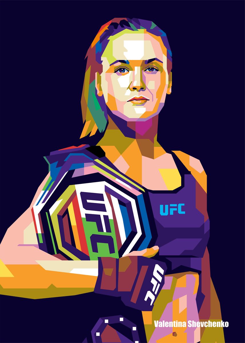 'Valentina Shevchenko' Poster, picture, metal print, paint by Indra ...