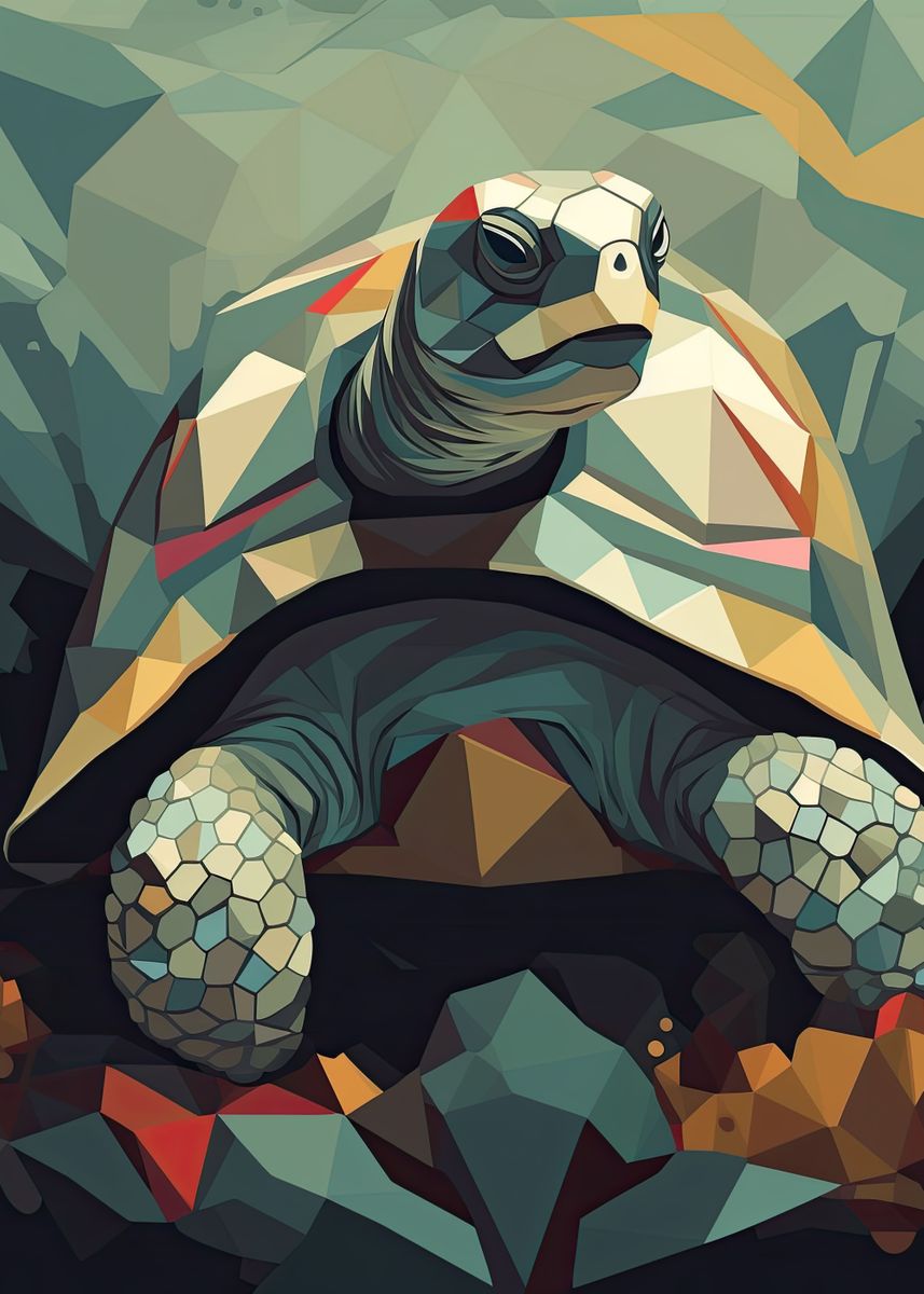 'Vector Turtle' Poster by Wolf Design Studios | Displate