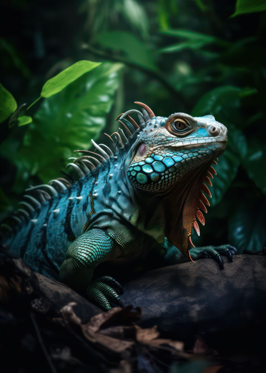 'Charming iguana' Poster, picture, metal print, paint by Zooscape ...