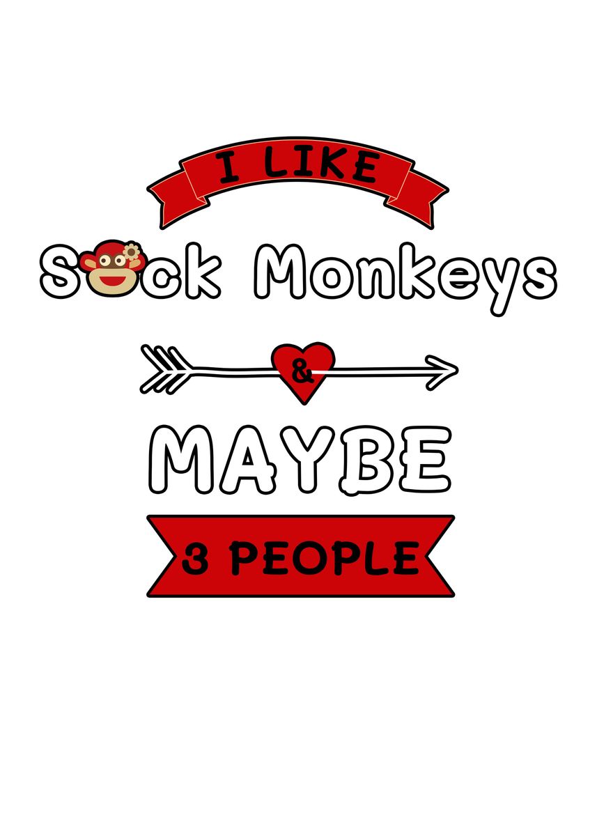 'Sock Monkeys Funny' Poster by Ramona Bruner | Displate