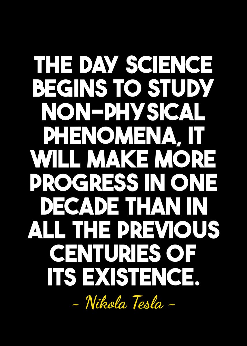 'quote Nikola Tesla ' Poster by ocill | Displate