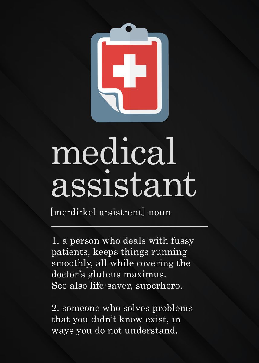 'Funny Medical Assistant' Poster, picture, metal print, paint by ...