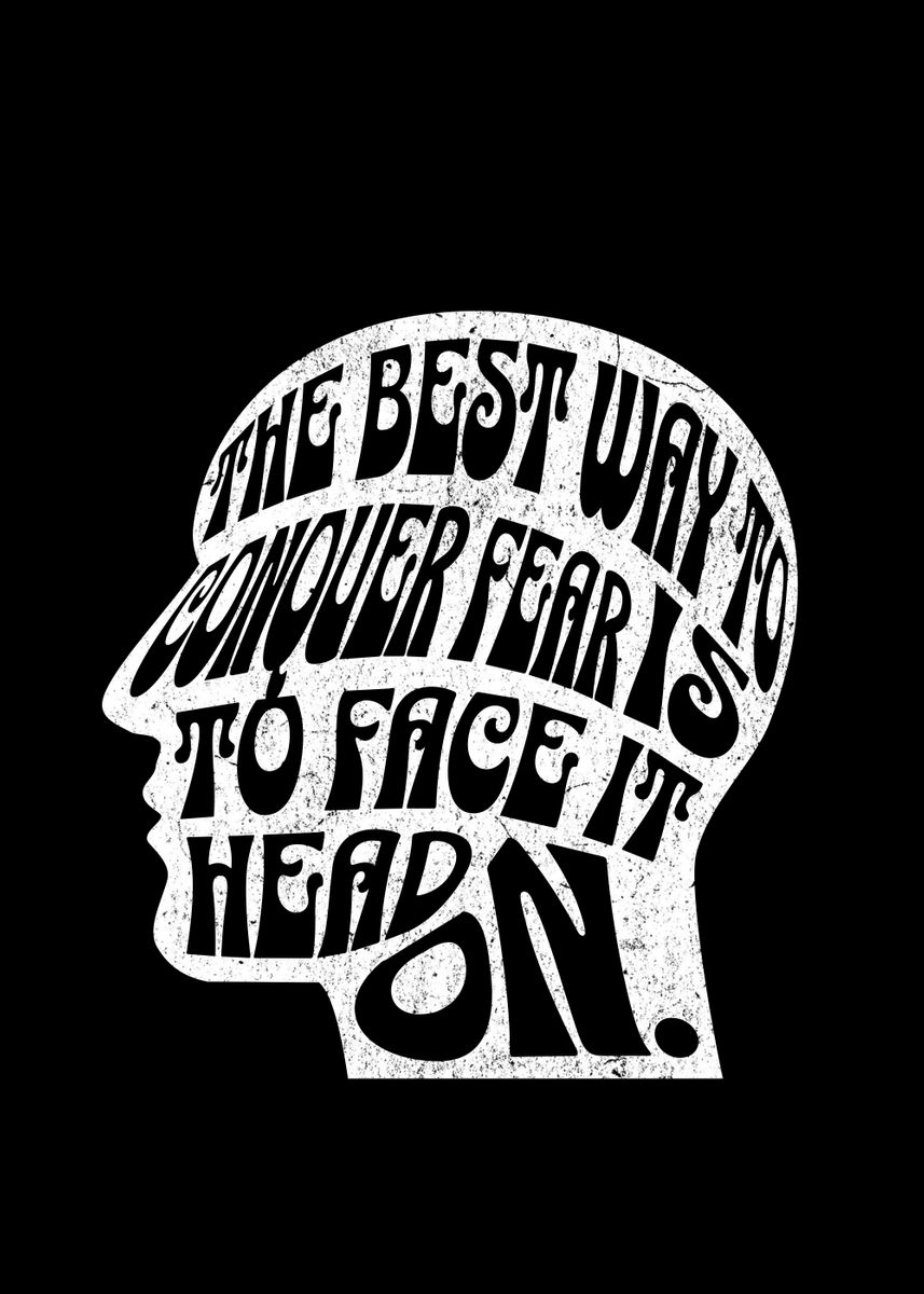 'Conquering Fear Motivation' Poster, picture, metal print, paint by ...
