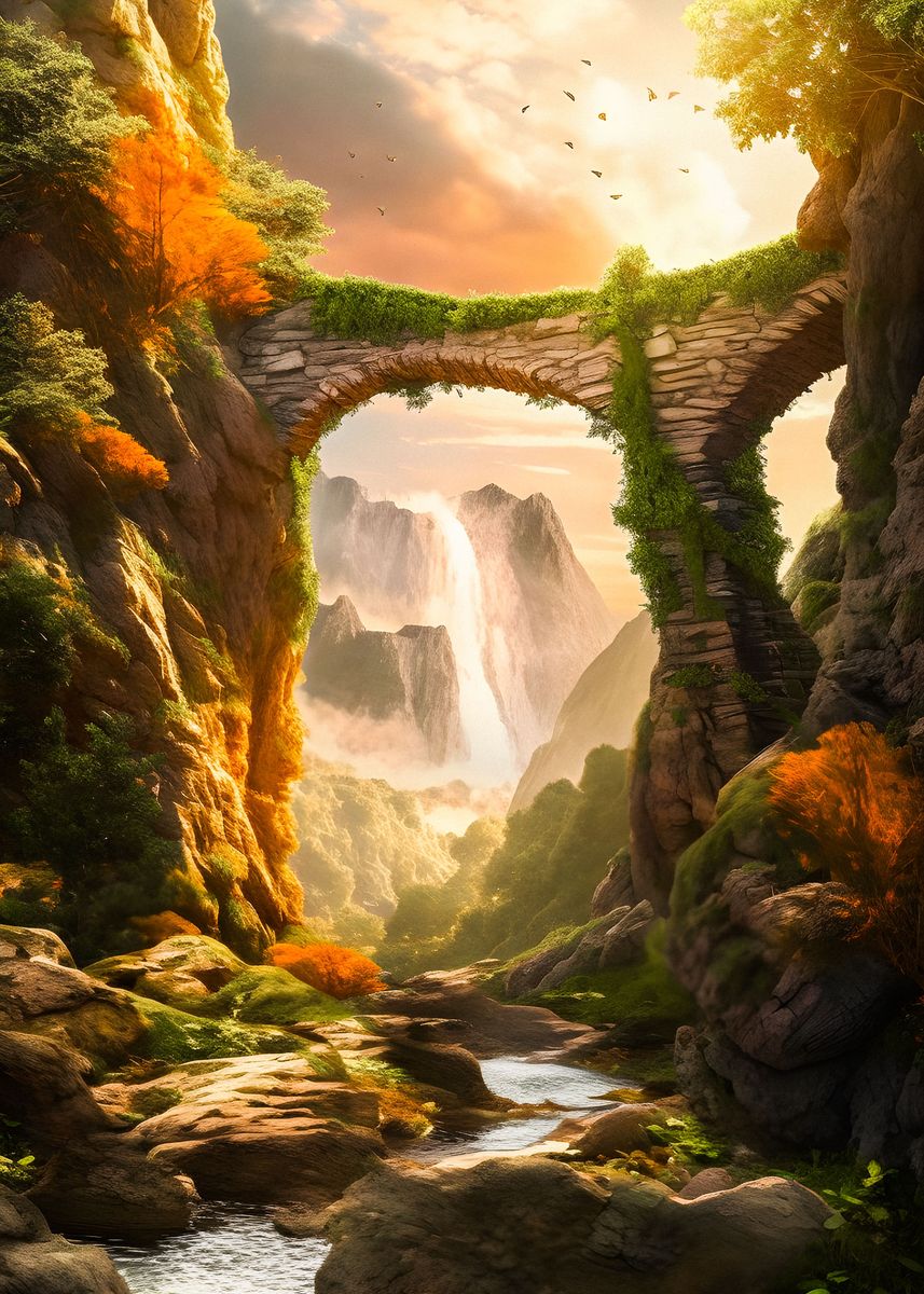 'Ancient fair bridge' Poster by Alan Frijns | Displate