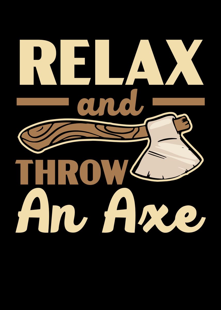 'Axe Throwing Hatchet' Poster, picture, metal print, paint by NAO ...