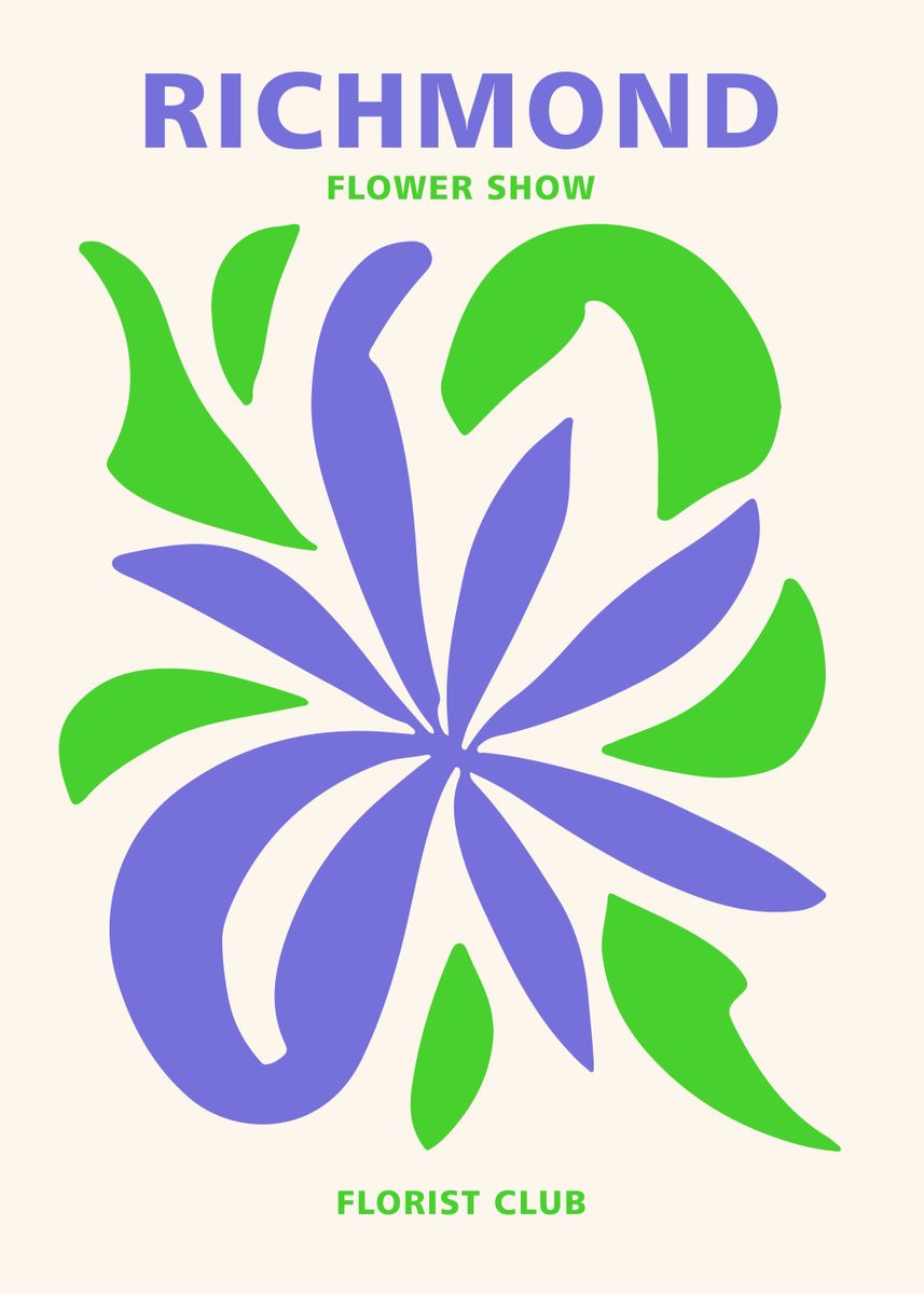 'Richmond Florist Club' Poster, picture, metal print, paint by ...