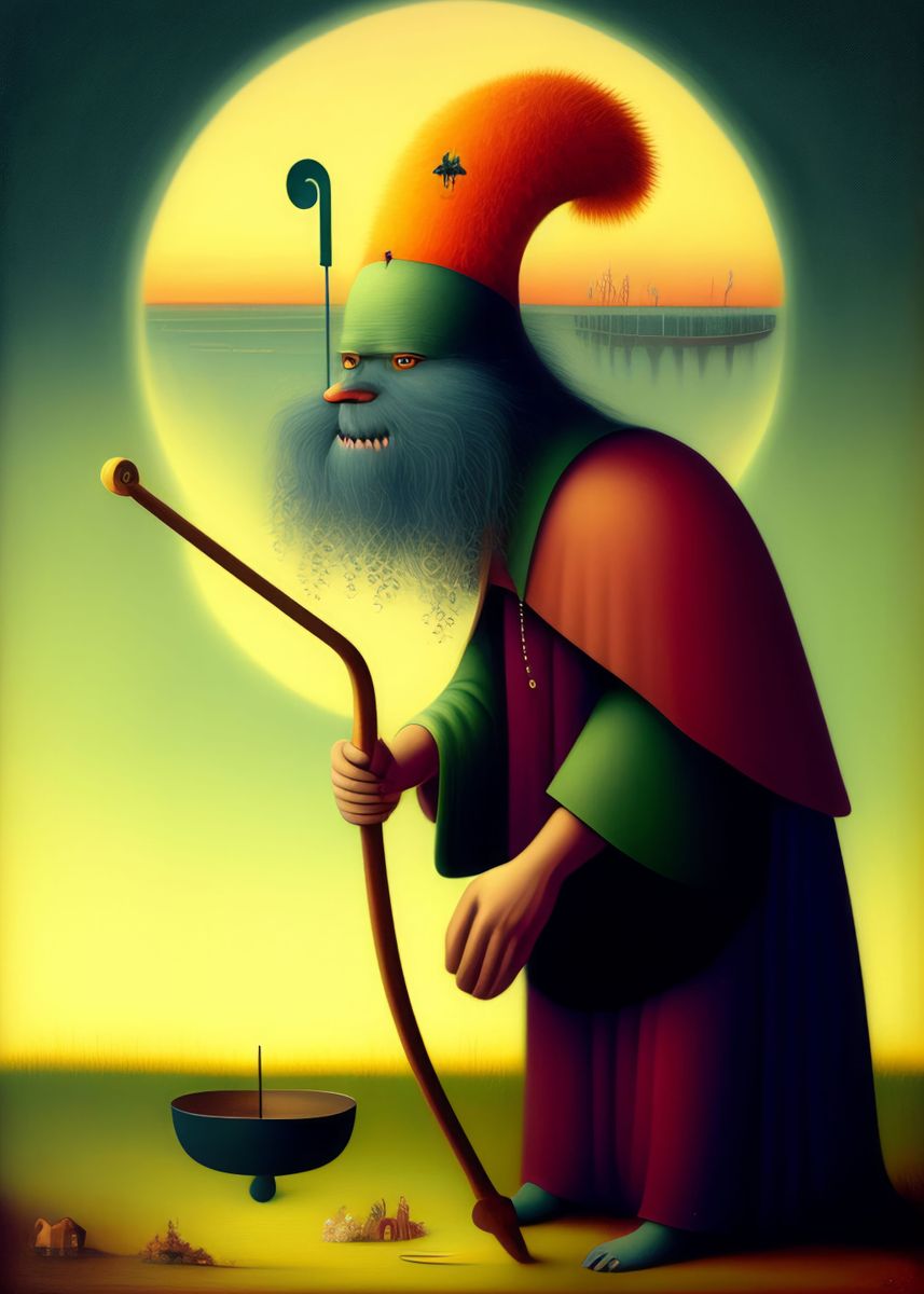 'Surreal characters monster' Poster, picture, metal print, paint by NAMA | Displate