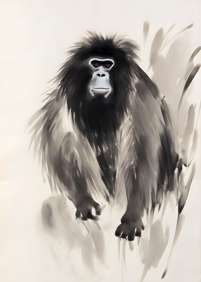'Baboon' Poster, picture, metal print, paint by GoodLifeImages | Displate