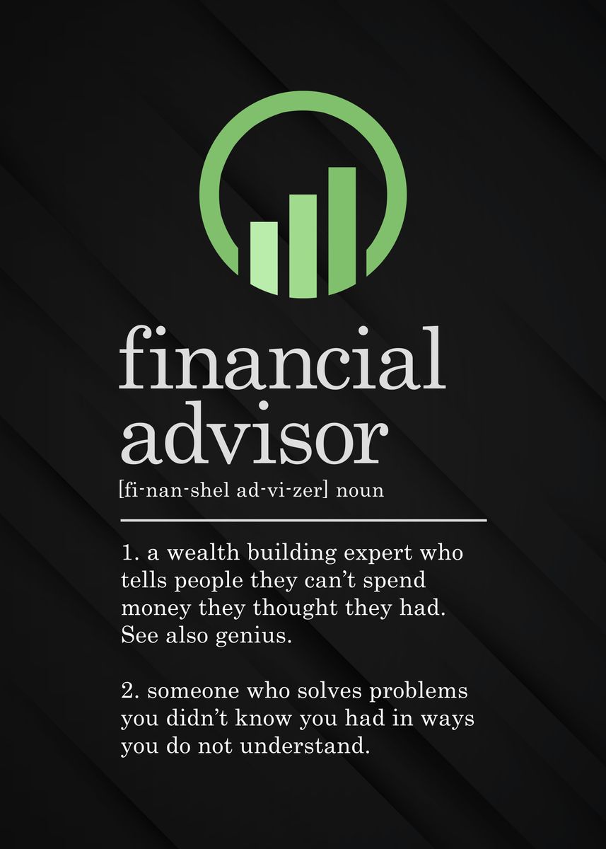 'Funny Financial Advisor' Poster, picture, metal print, paint by ...