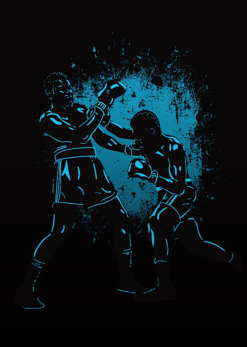 'Retro boxing match' Poster, picture, metal print, paint by dam art ...