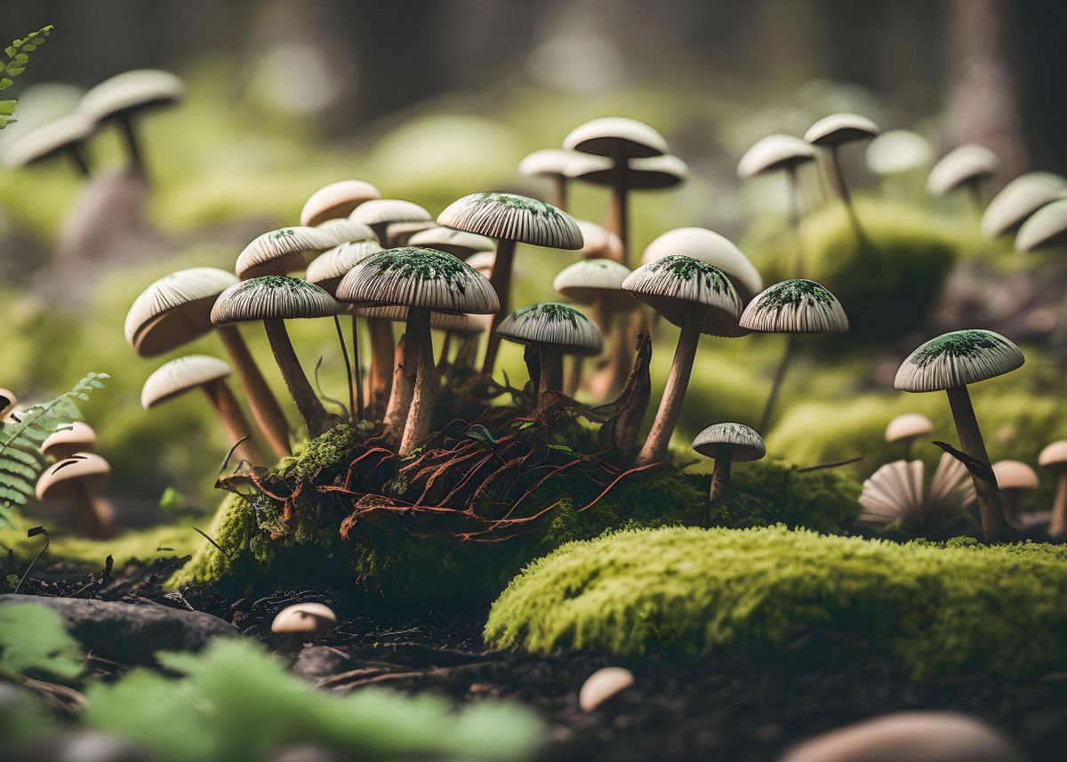 'Mushroom paradise' Poster by Alan Frijns | Displate