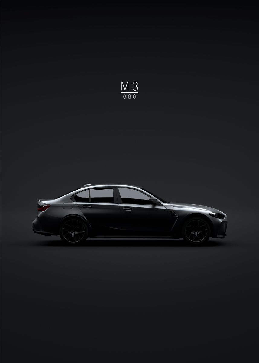 '2022 BMW M3 G80' Poster, picture, metal print, paint by 21 MXM | Displate