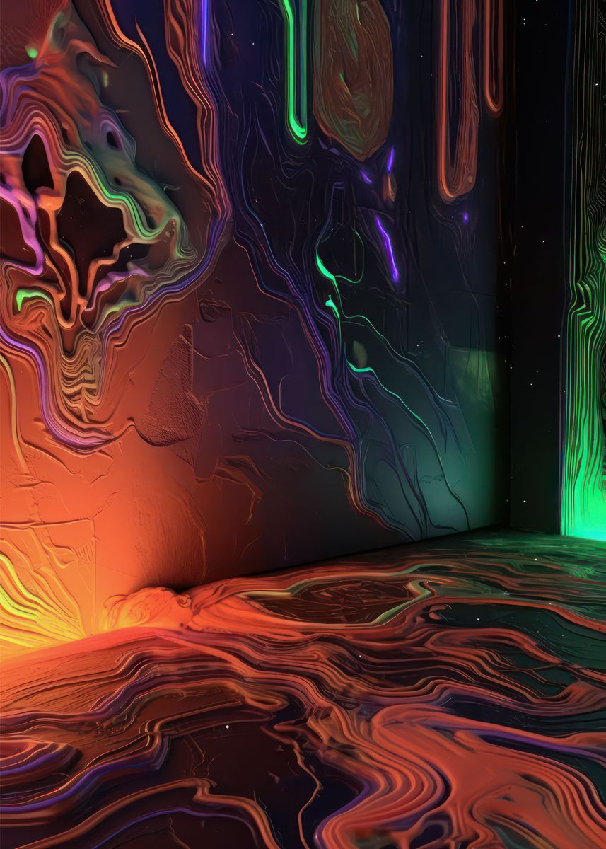 'Cool Neon Scene' Poster by CyberMutants | Displate