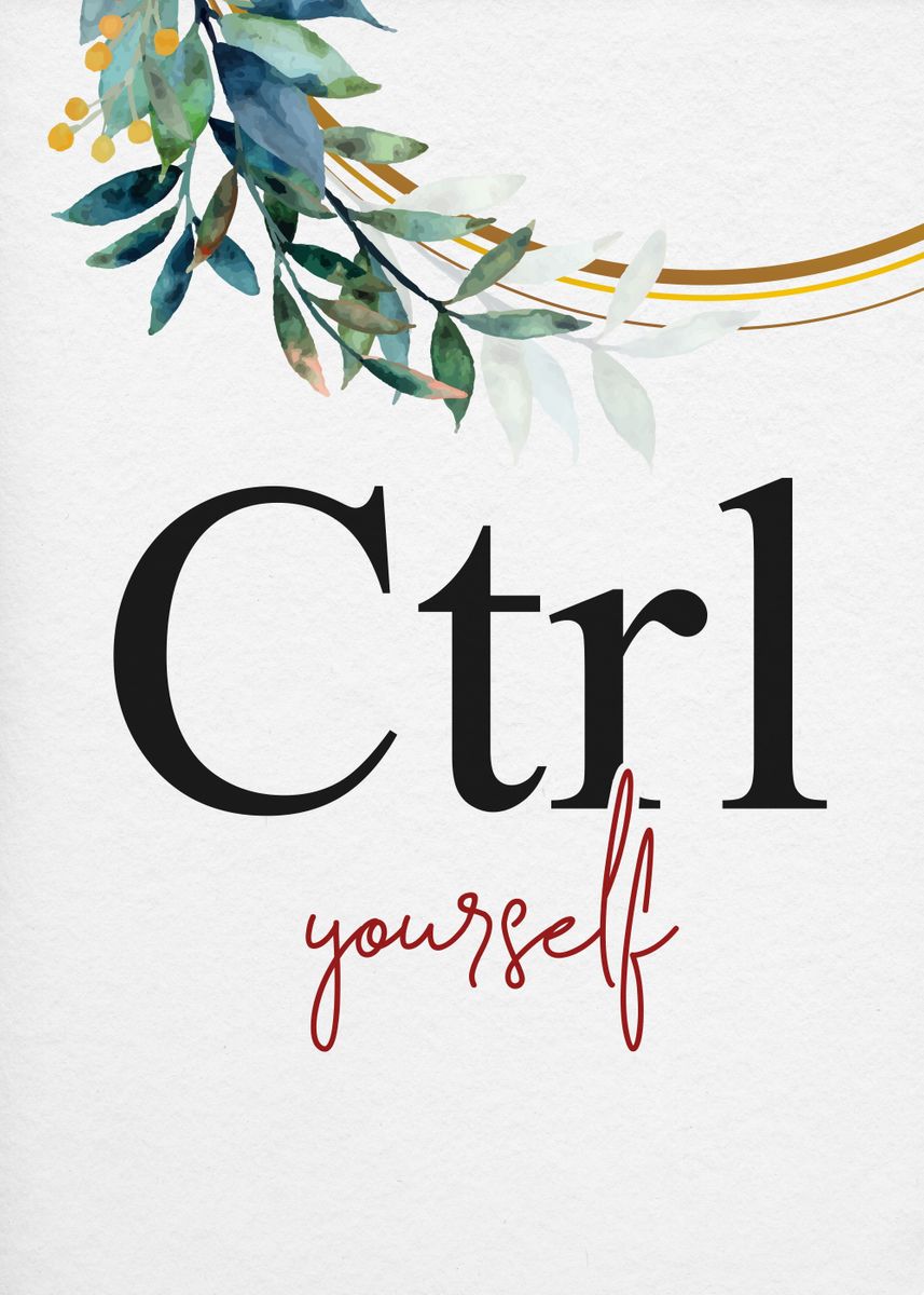 'CTRL yourself' Poster by yunur mawan | Displate