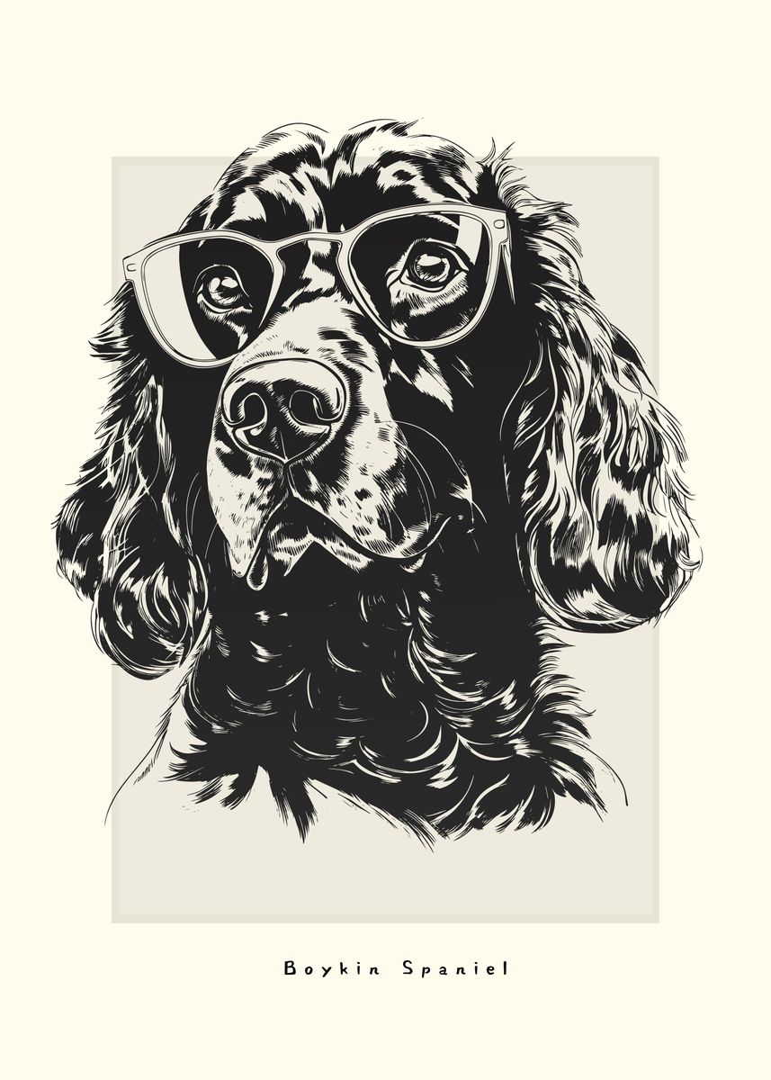 'Boykin Spaniel Sketch' Poster, picture, metal print, paint by Rafael ...