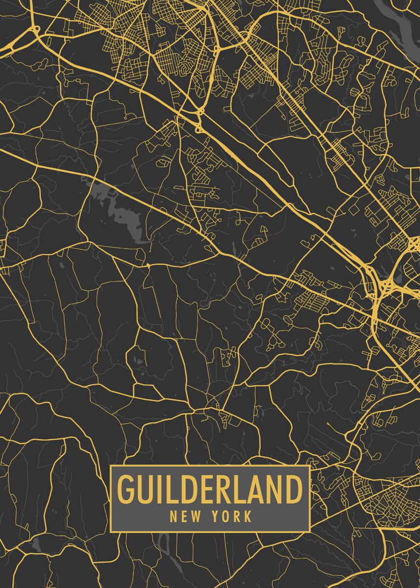 'Guilderland Ny' Poster, picture, metal print, paint by Miracle Studio ...