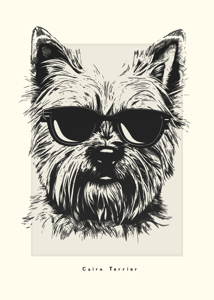 'Cairn Terrier Illustration' Poster by Rafael Dxgn | Displate