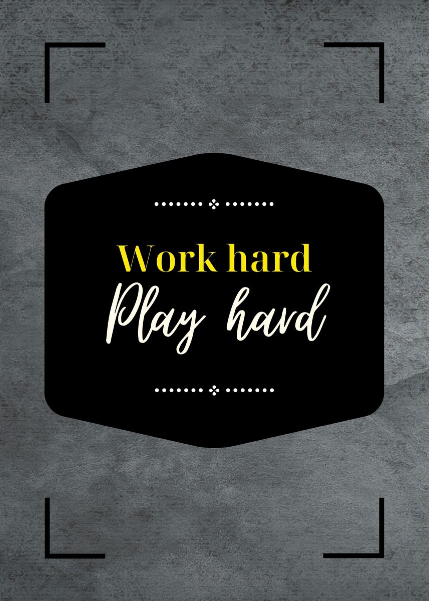 'Work Quotes' Poster, picture, metal print, paint by Surya Abstract ...