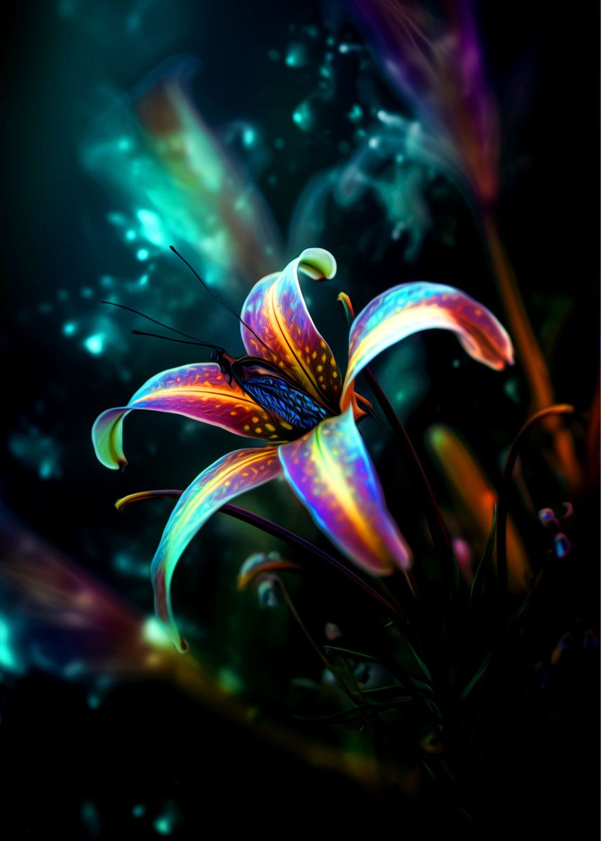 'Colorful Flower' Poster, picture, metal print, paint by Bui Hoang ...