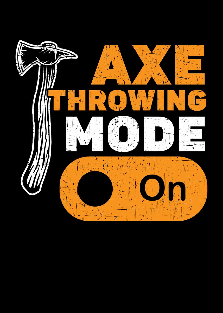 'Axe Throwing Hatchet' Poster, picture, metal print, paint by NAO ...