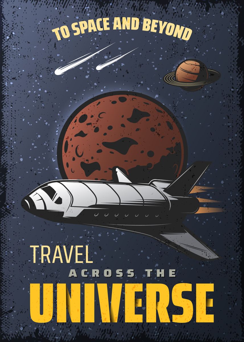 'Vintage Retro Space' Poster by Allan Brakus | Displate