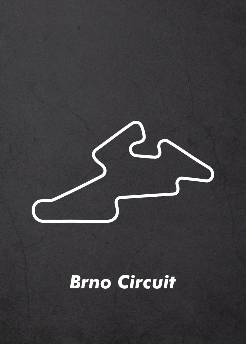 'Brno Circuit' Poster by Popular Collections | Displate