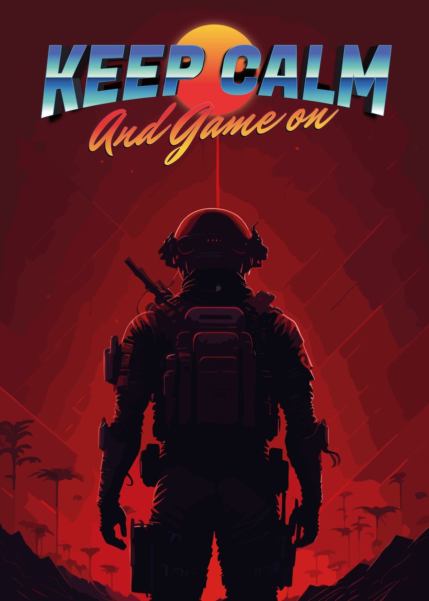 'Gaming Quote Gaming Room' Poster, picture, metal print, paint by ...