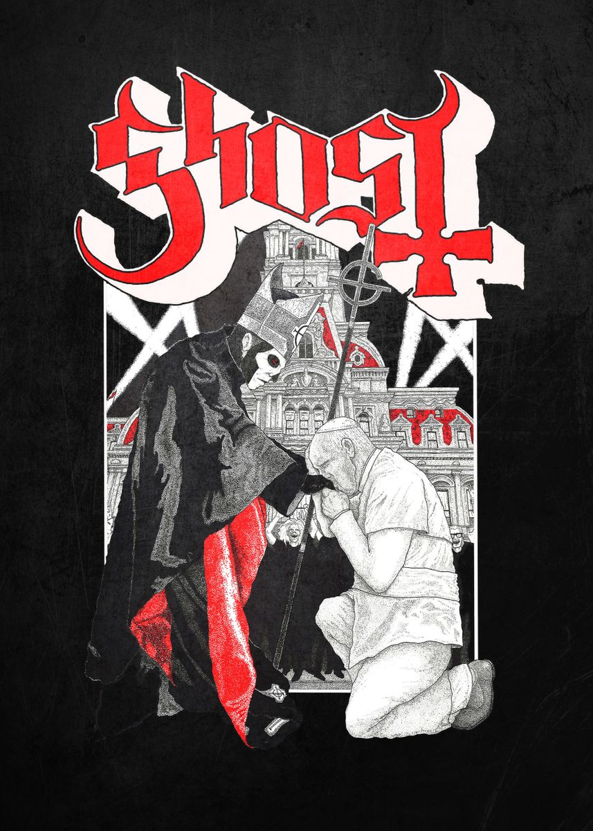 'Pope' Poster, picture, metal print, paint by Ghost | Displate