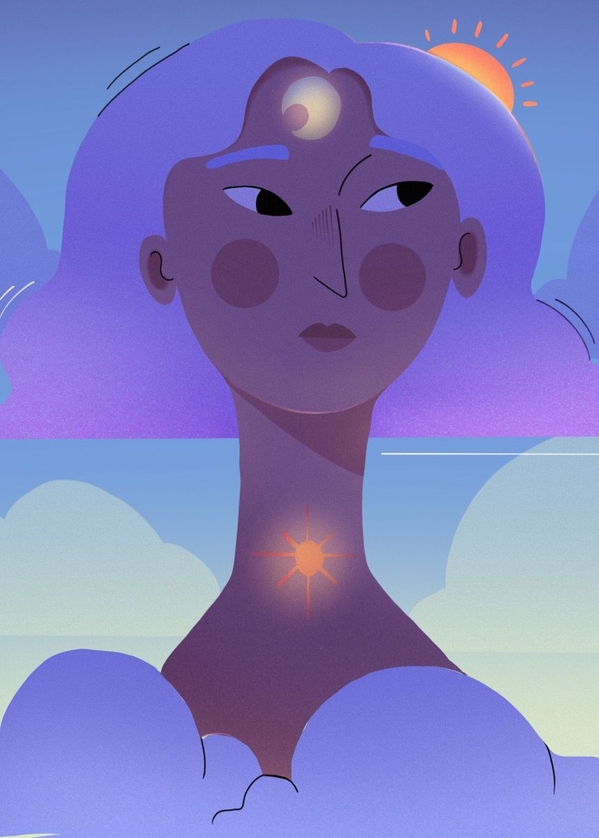 'Lady Cloud' Poster by Poni Gee | Displate