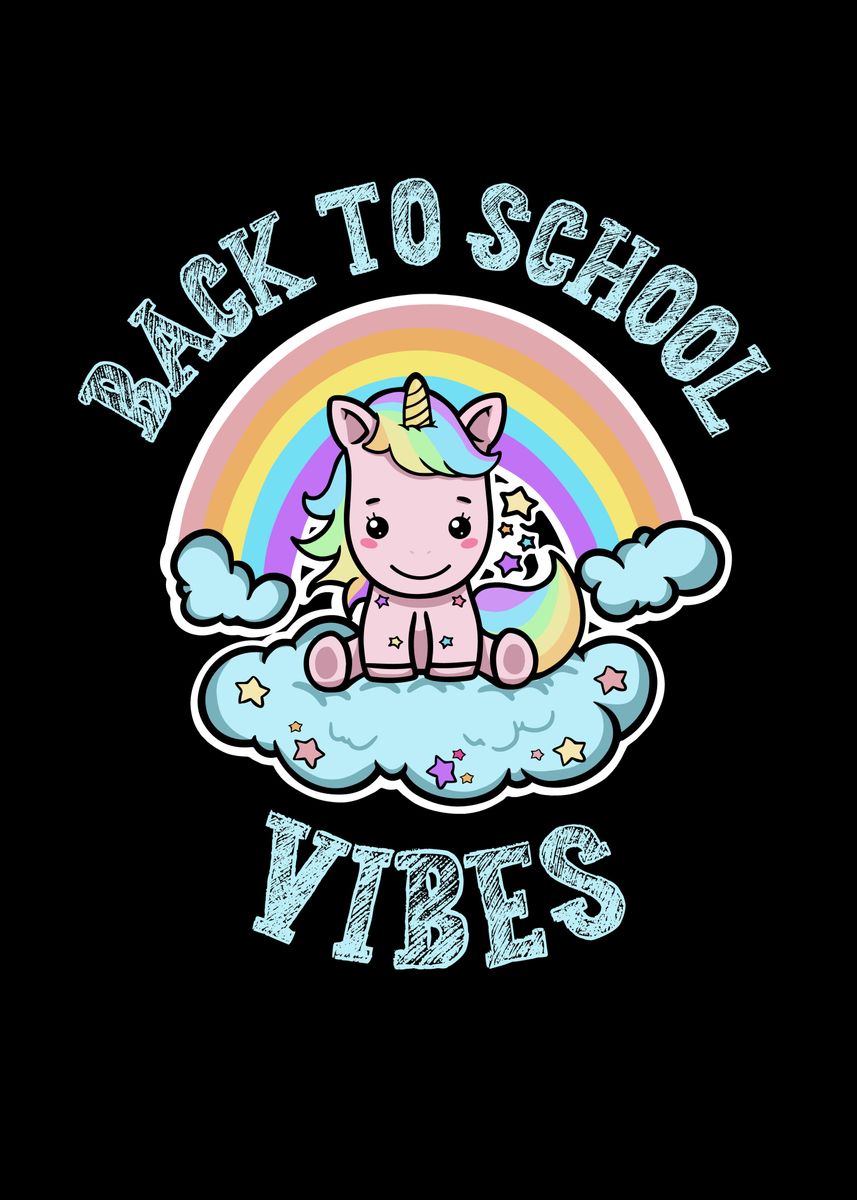 'Funny Back to School Vibes' Poster, picture, metal print, paint by ...
