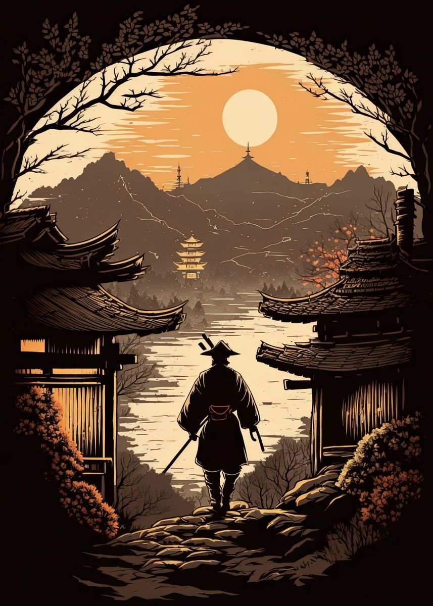 'old japanese villages' Poster by TsabitQeis | Displate