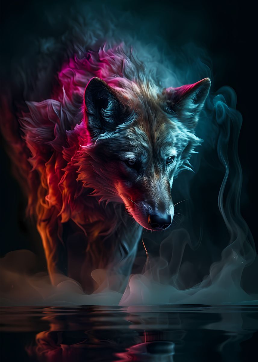 Water Wolf Drawings