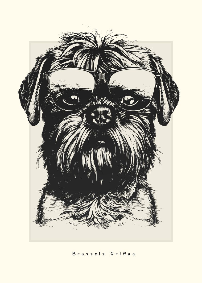 'Brussels Griffon Sketch' Poster by Rafael Dxgn | Displate