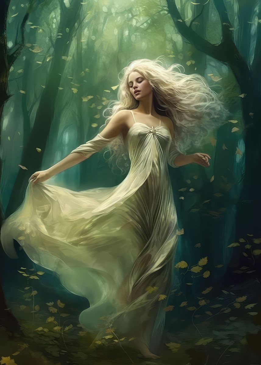 'Forest goddess' Poster by RosaliasArt | Displate